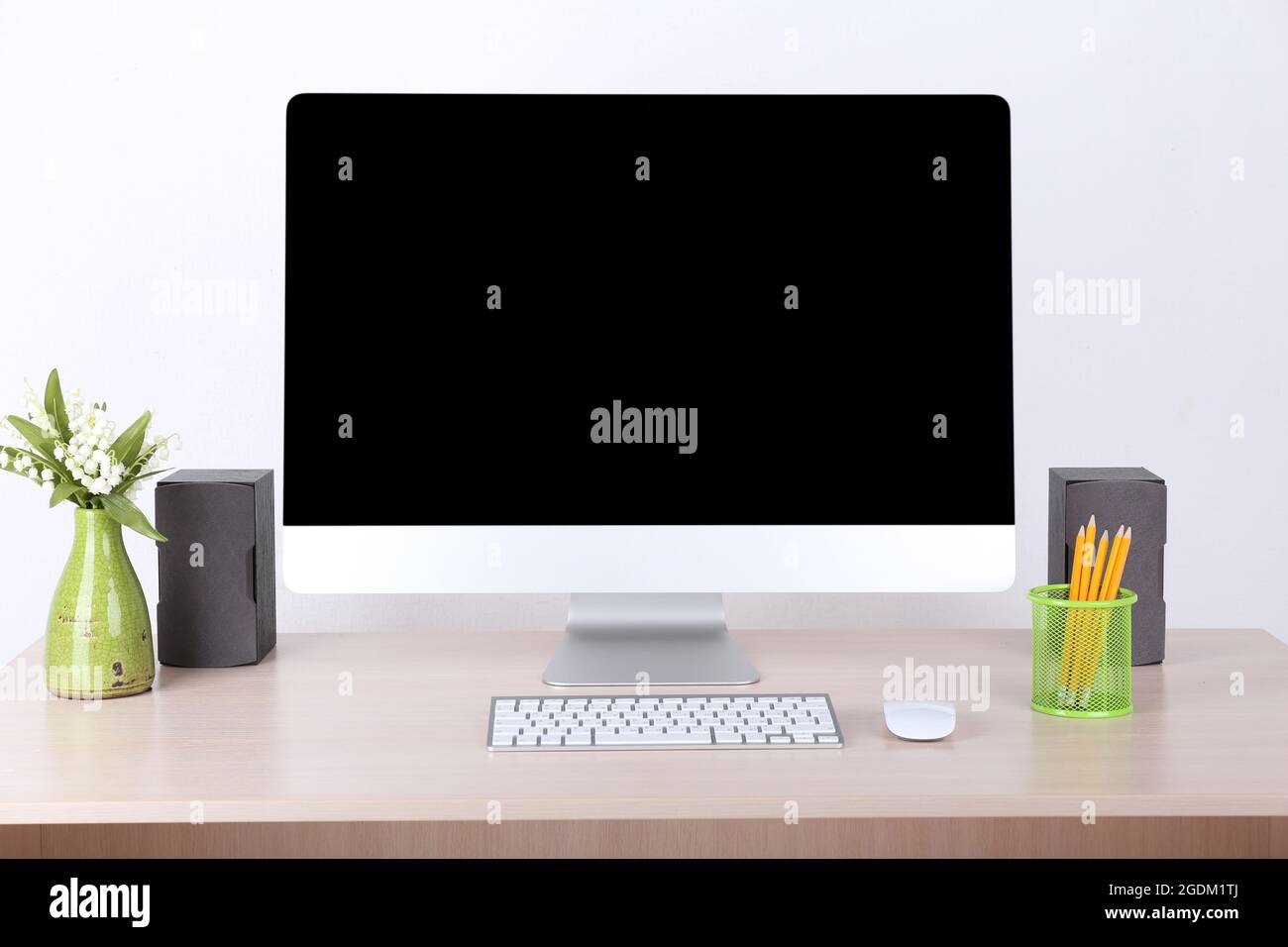 Office workplace with modern computer Stock Photo - Alamy