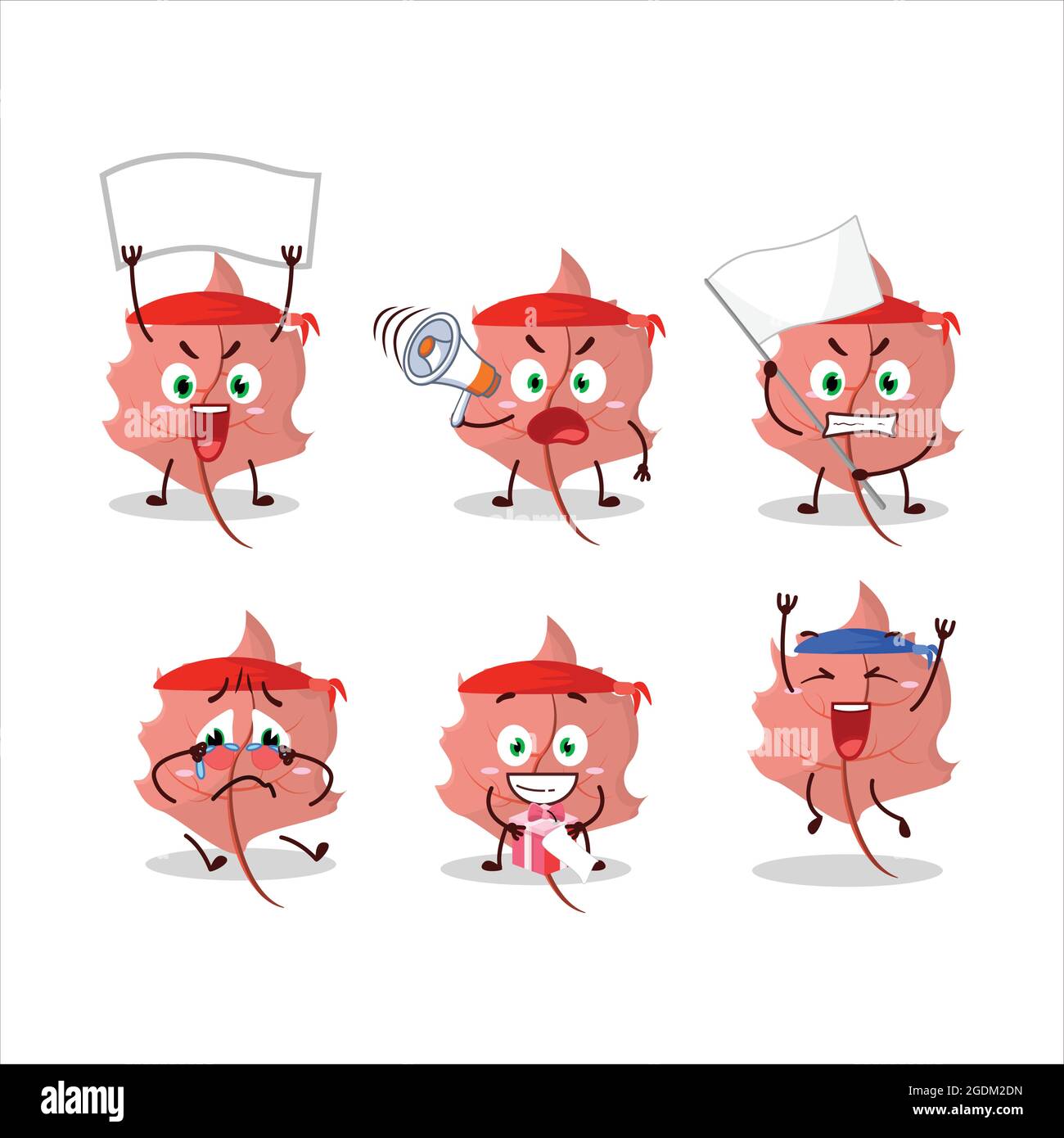 Mascot design style of pink maple character as an attractive supporter ...