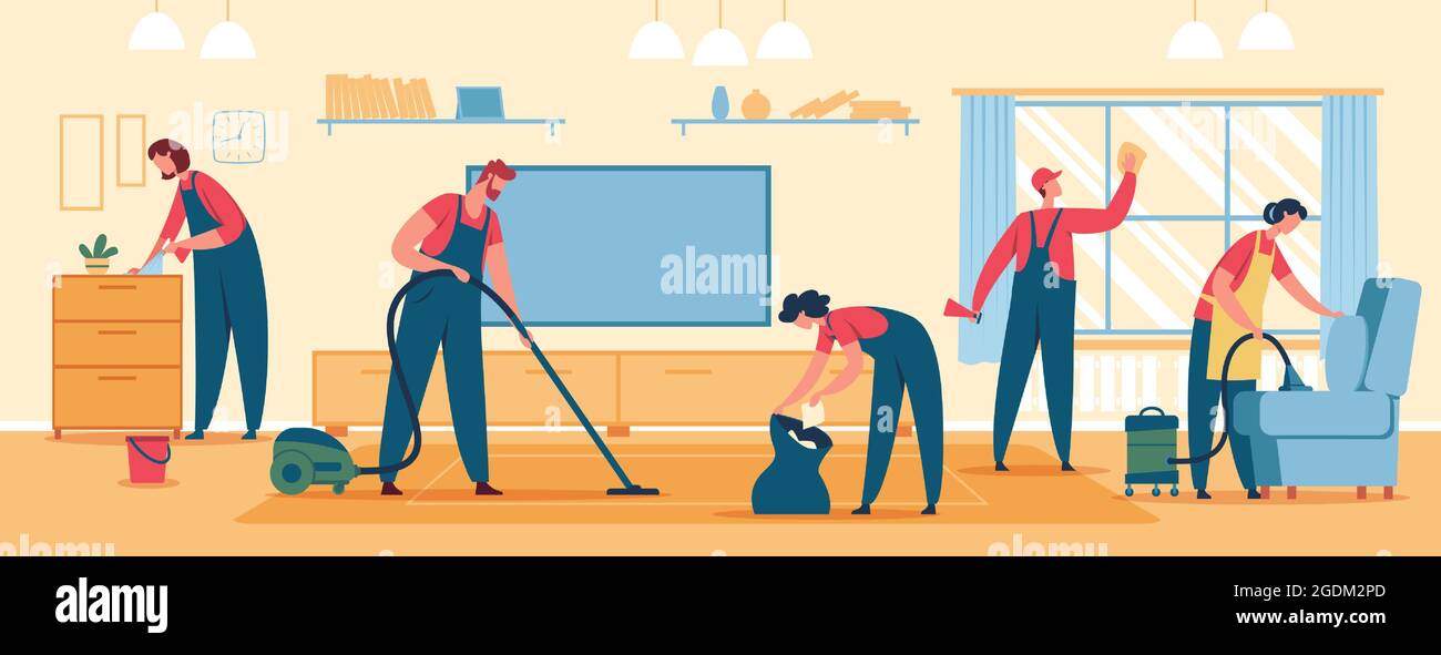 Dusting Furniture Clipart