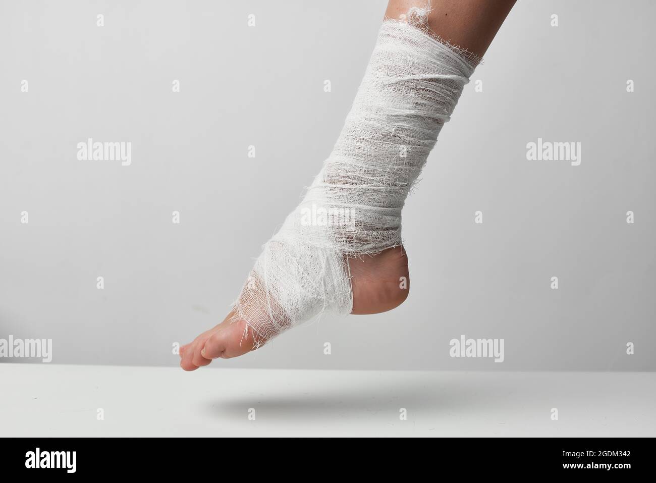 leg injury bandage bandage close-up health problems Stock Photo - Alamy