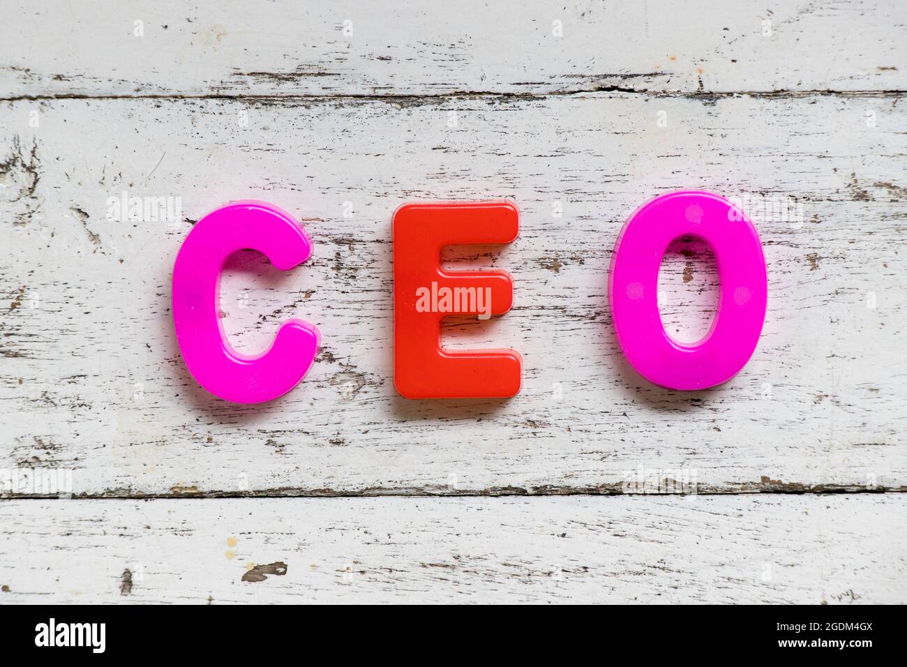 Color alphabet in word CEO (Abbreviation of Chief Executive Officer) on ...