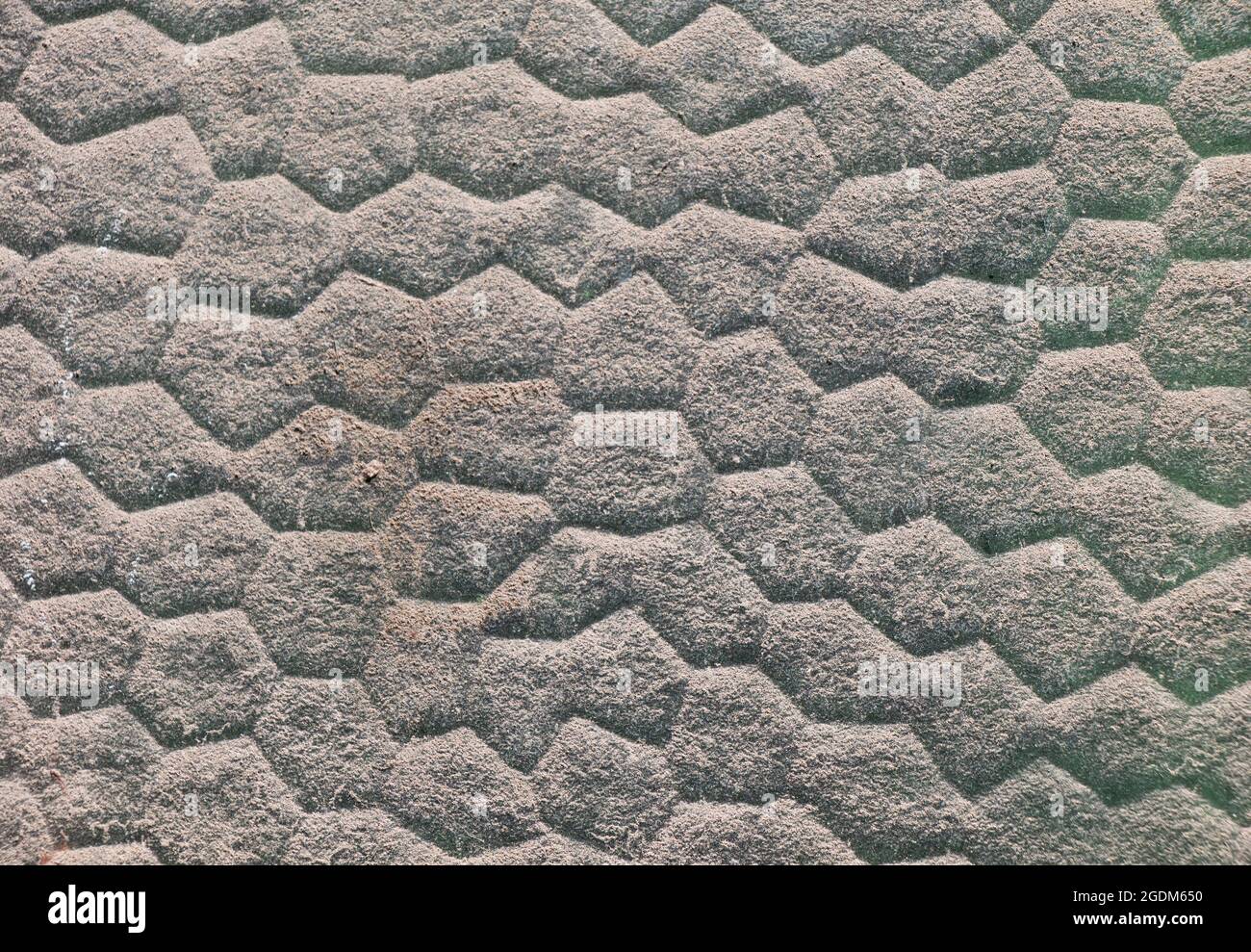 Texture of a brick wall with a hexagonal pattern - background of a wall ...