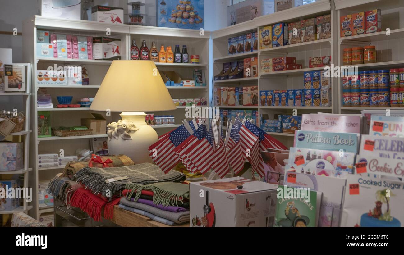 GEN, SWITZERLAND - Apr 16, 2021: An American grocery store display with ...