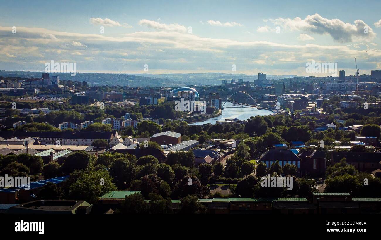 Aerial view of Newcastle upon Tyne Stock Photo - Alamy