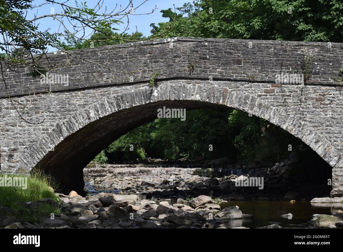 Grey stone bridge in the countryside Stock Photo - Alamy