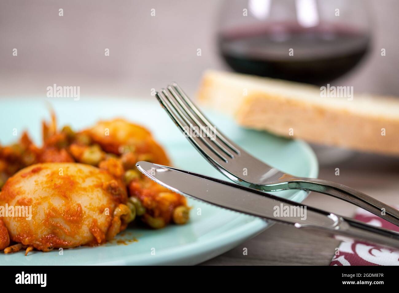 Cuttlefish with peas hi-res stock photography and images - Alamy