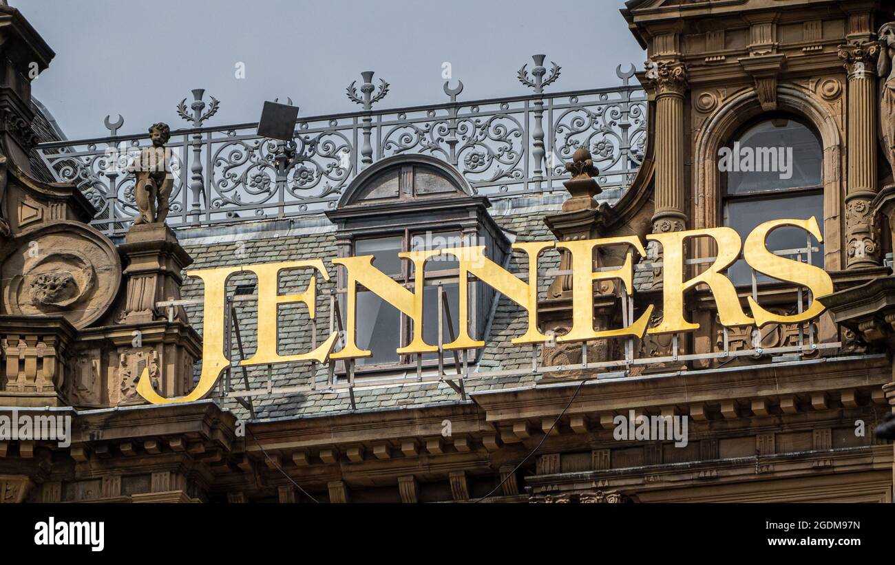 Jenners of Edinburgh store sign Stock Photo - Alamy