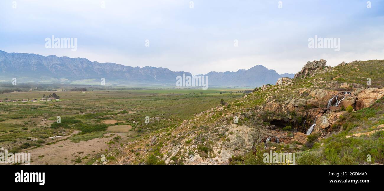 Panorama of the Landscape close to Tulbagh, taken from Top of the ...