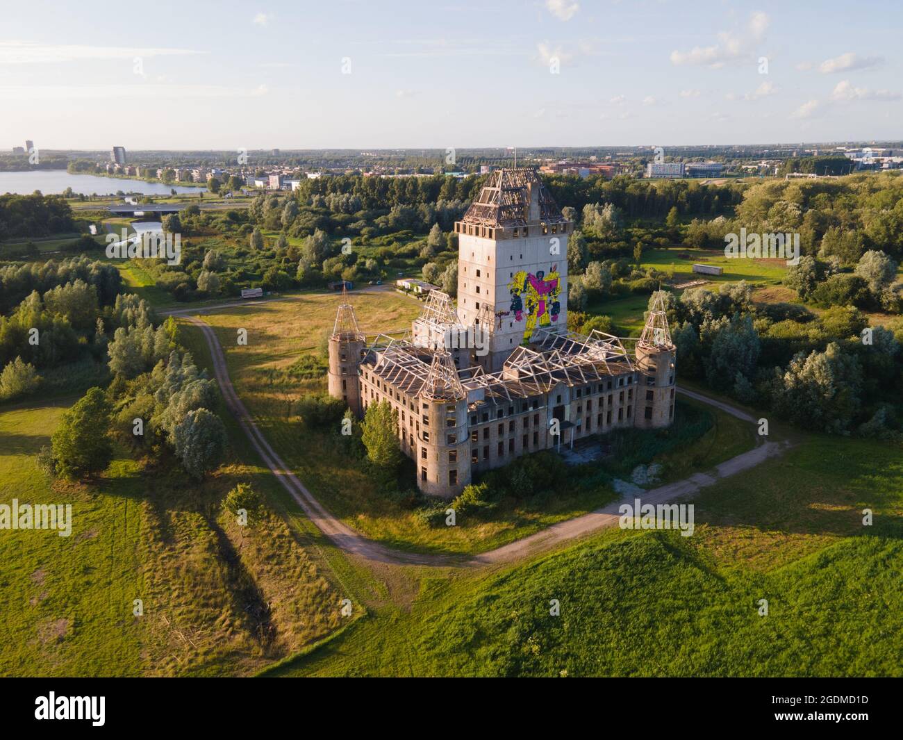 Almere castle unfnished ruin of a unfinished castle in a forrest in The ...