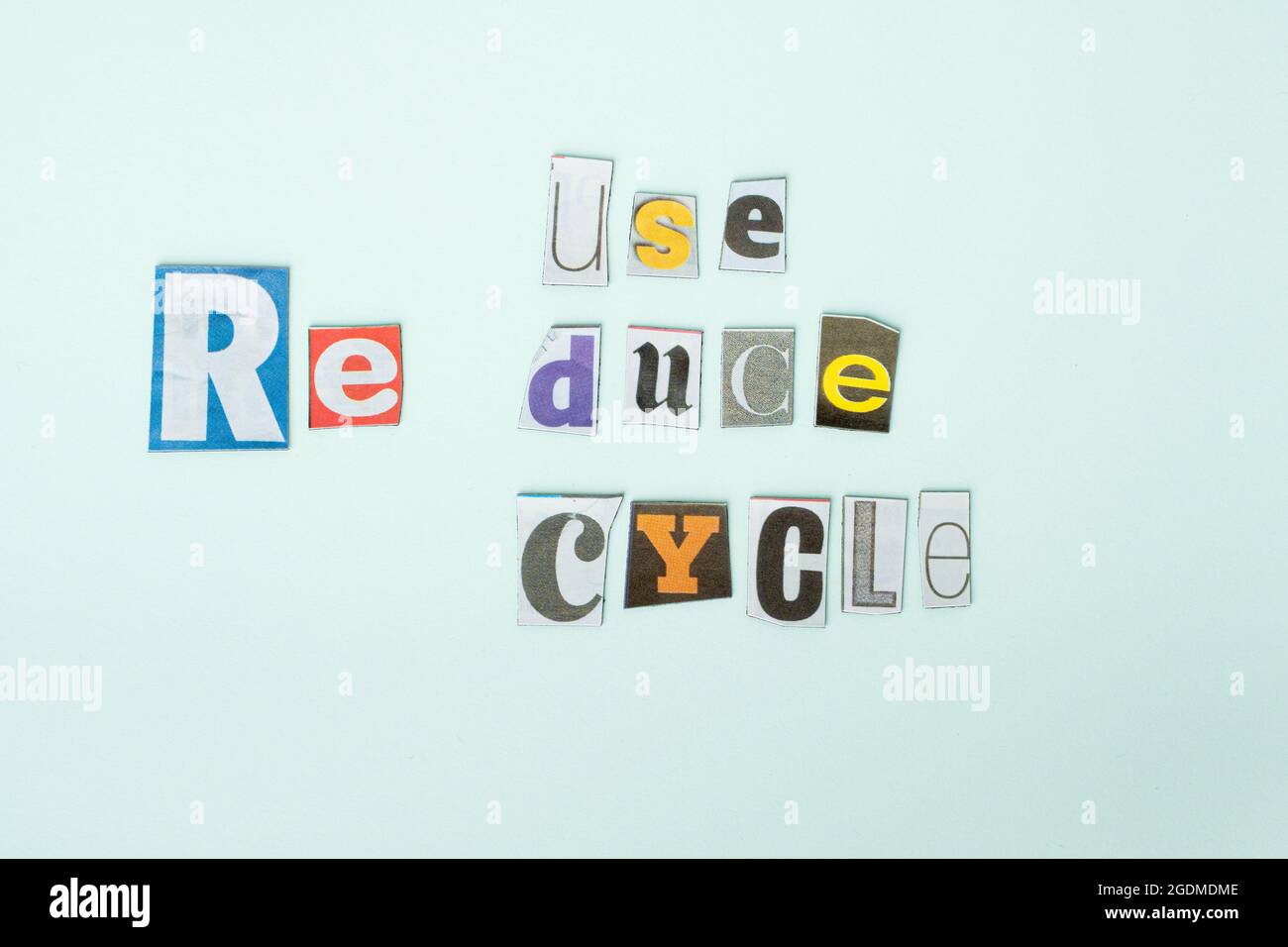 Reduce, reuse and recycle - resource conservation Stock Photo - Alamy