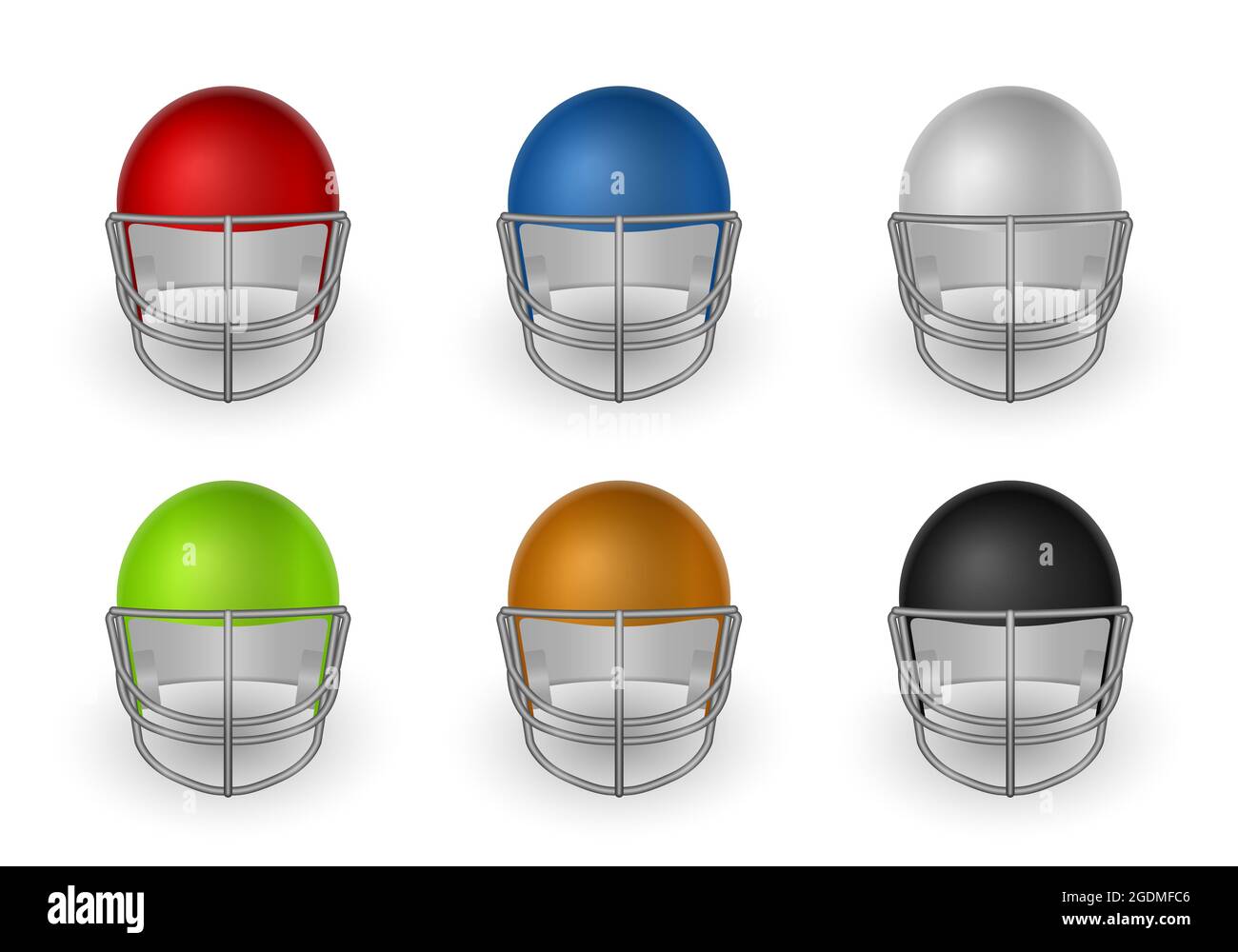 Football helmet set on a white background. Vector illustration Stock ...