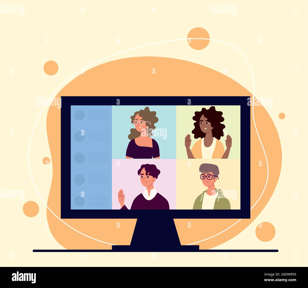 people speak on video call Stock Vector Image & Art - Alamy