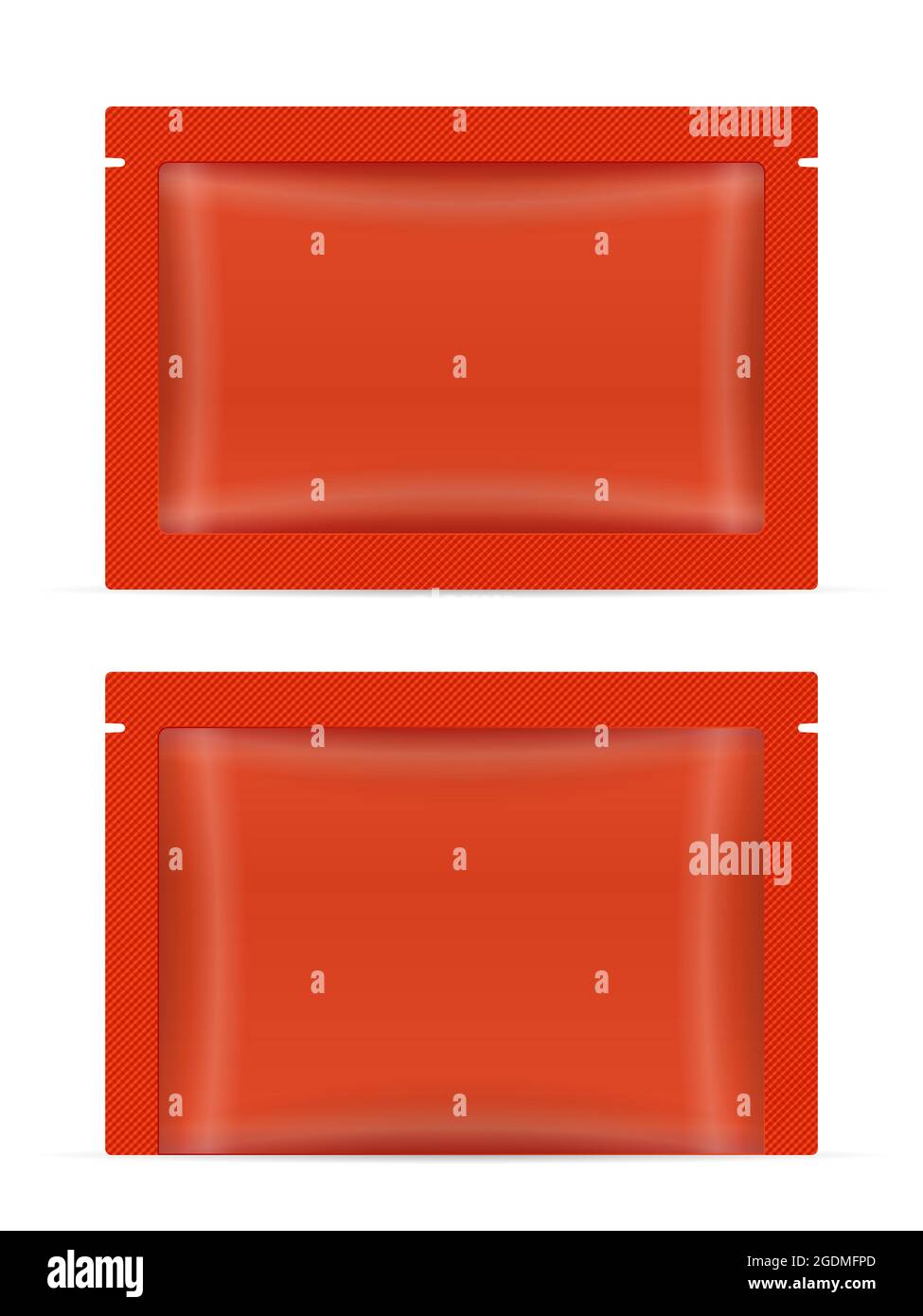 Sachet set on a white background. Vector illustration Stock Photo - Alamy