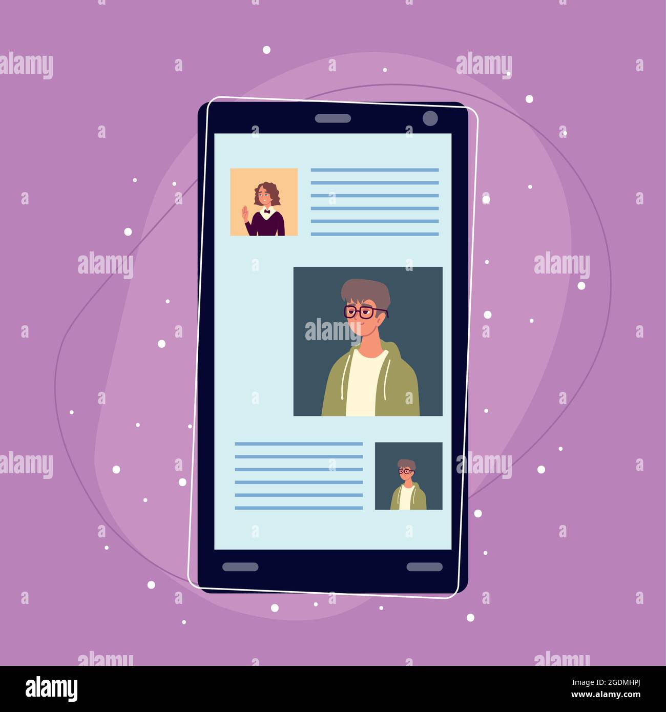 Beautiful young people chatting in Stock Vector Images - Alamy