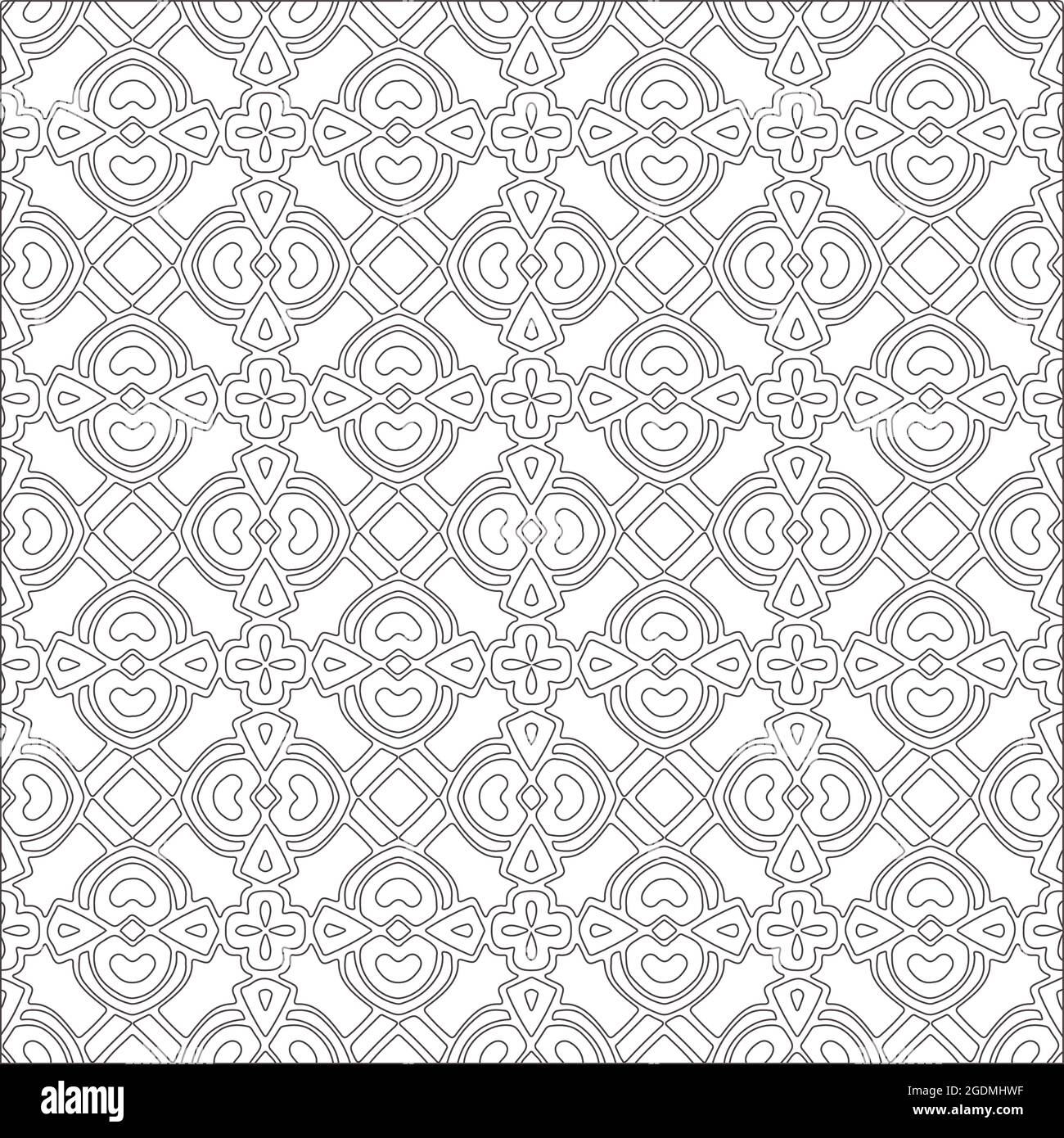 Vector pattern with symmetrical elements . Modern stylish abstract ...