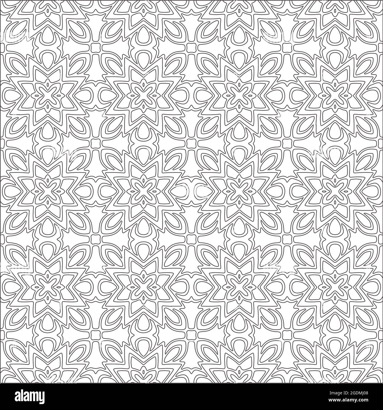 Vector pattern with symmetrical elements . Modern stylish abstract ...