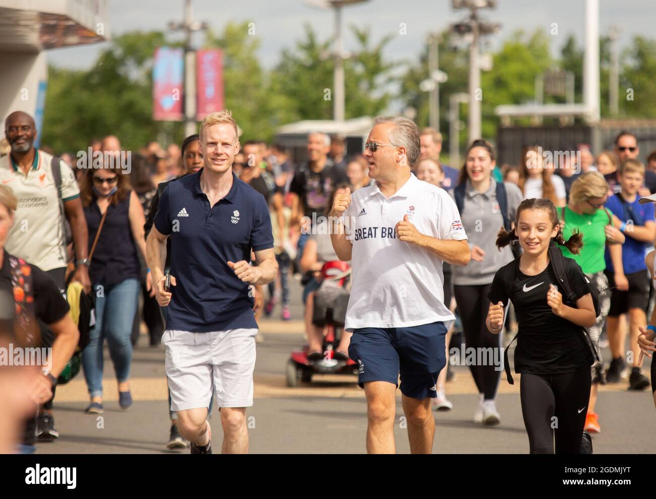 Fans run the lap of honour during the I Am Team GB Media Event at ...