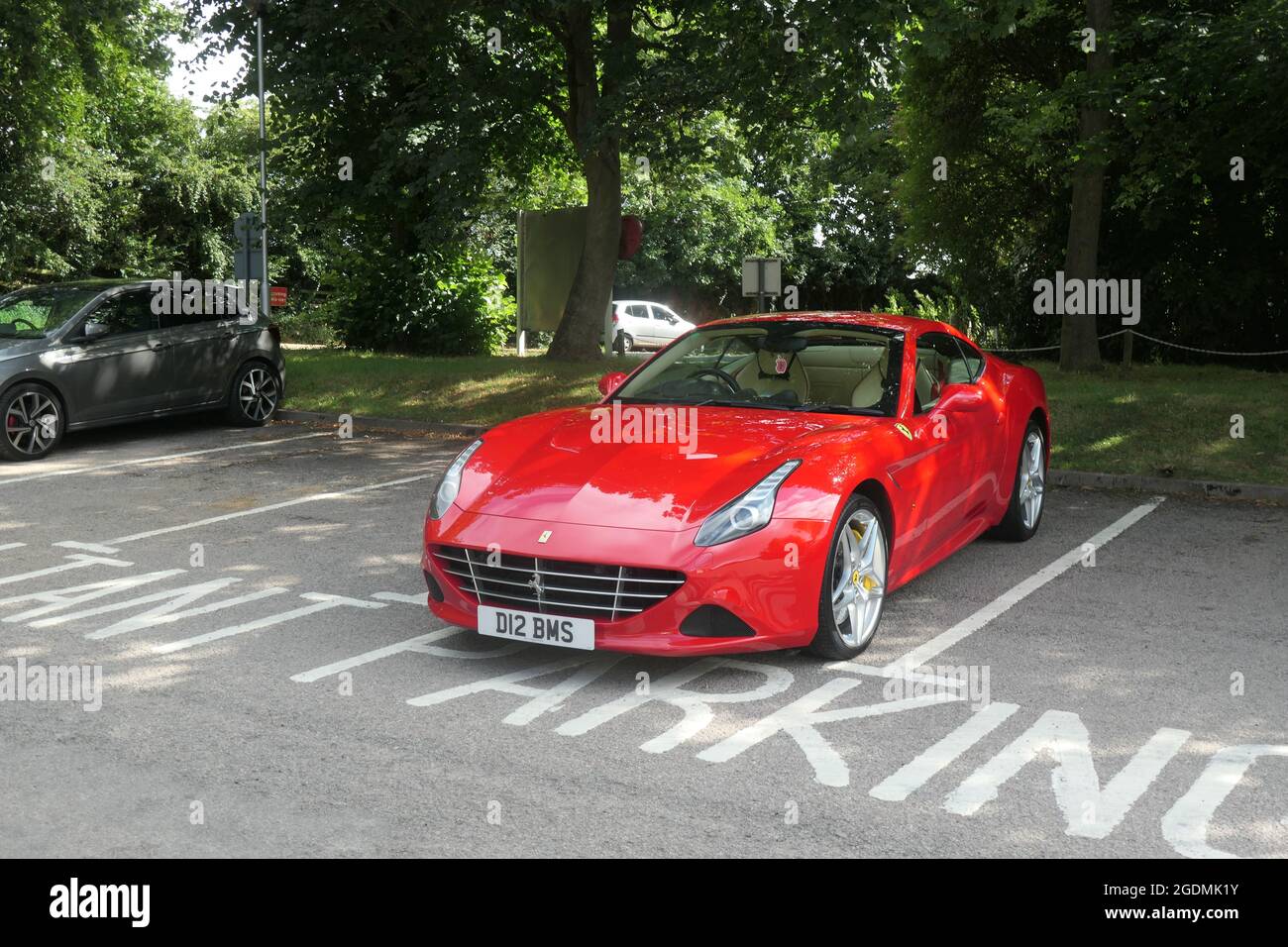 Red Ferrari sports car Stock Photo - Alamy