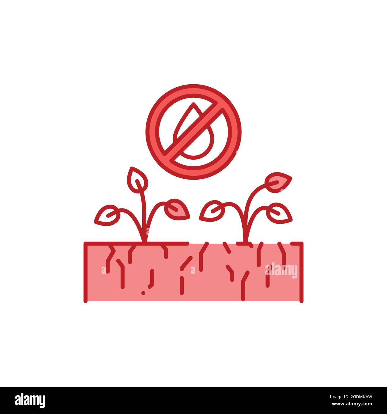 Soil pollution color line icon. Environmental problems. Sign for web ...