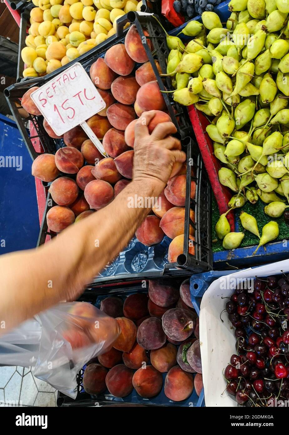 Quality Turkish Fruits in Market with the Price Tags Stock Photo - Alamy