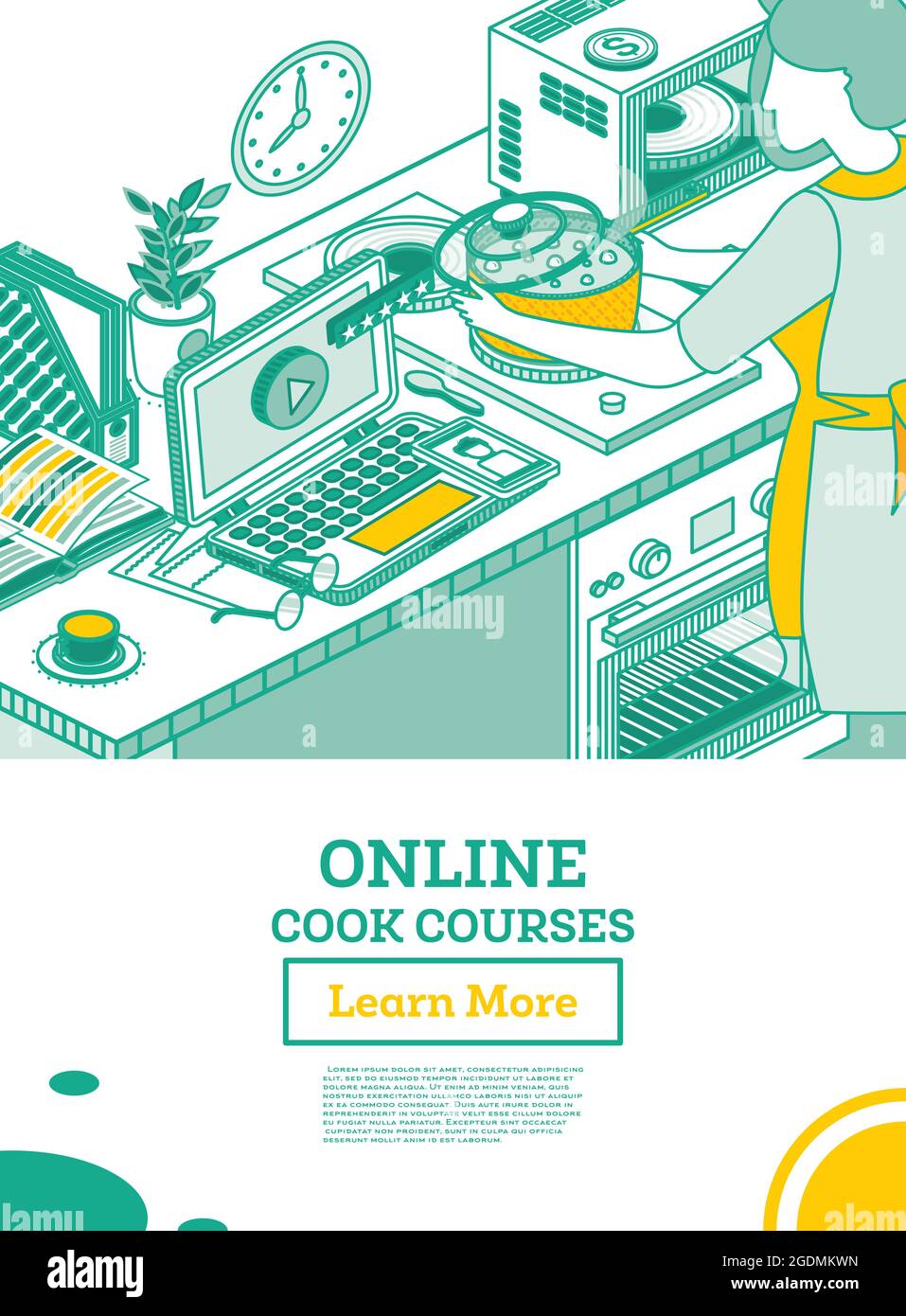 Woman watches video art Stock Vector Images - Alamy