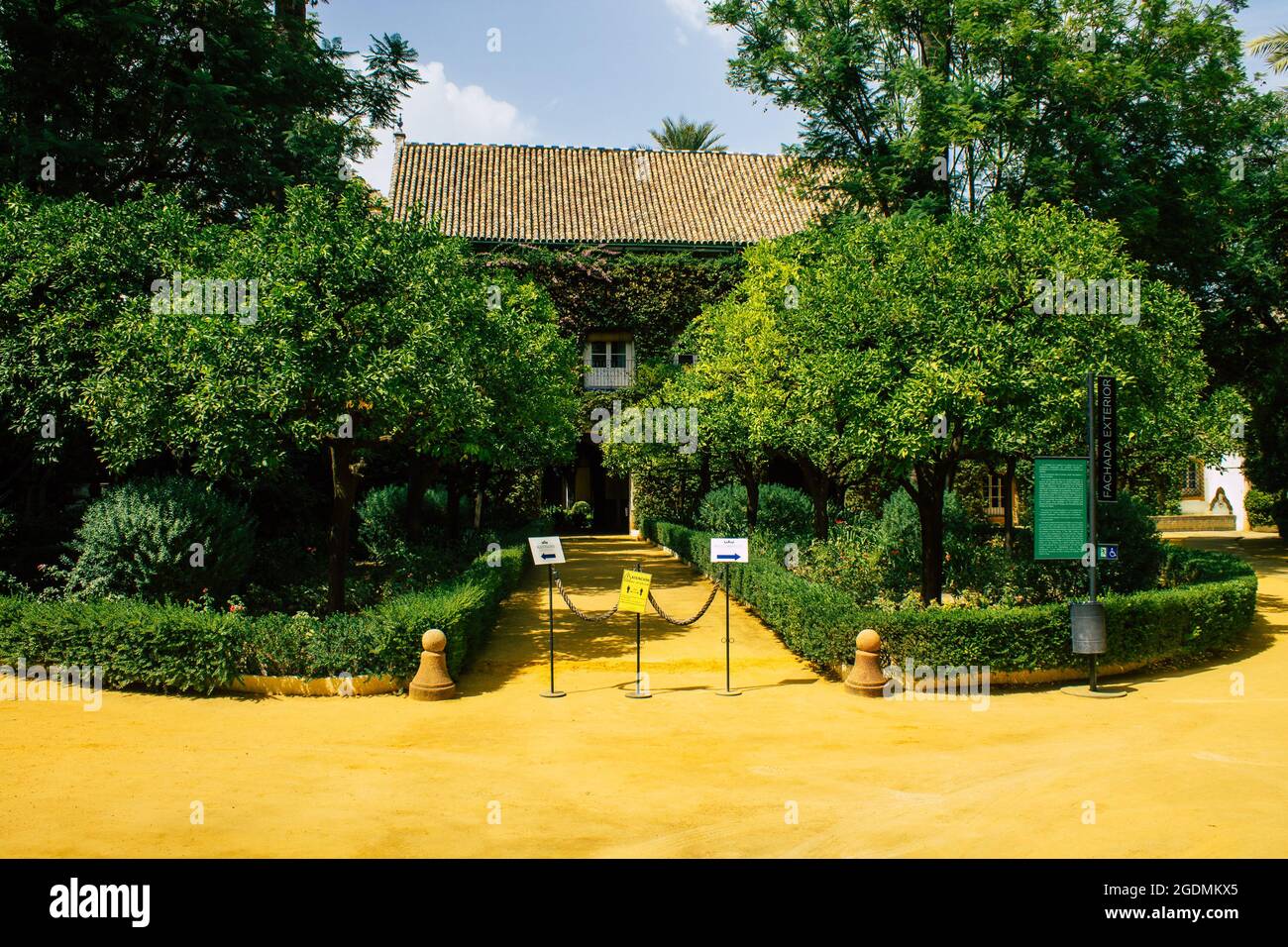 Seville Spain August 10, 2021 Urban landscape of the city of Seville ...