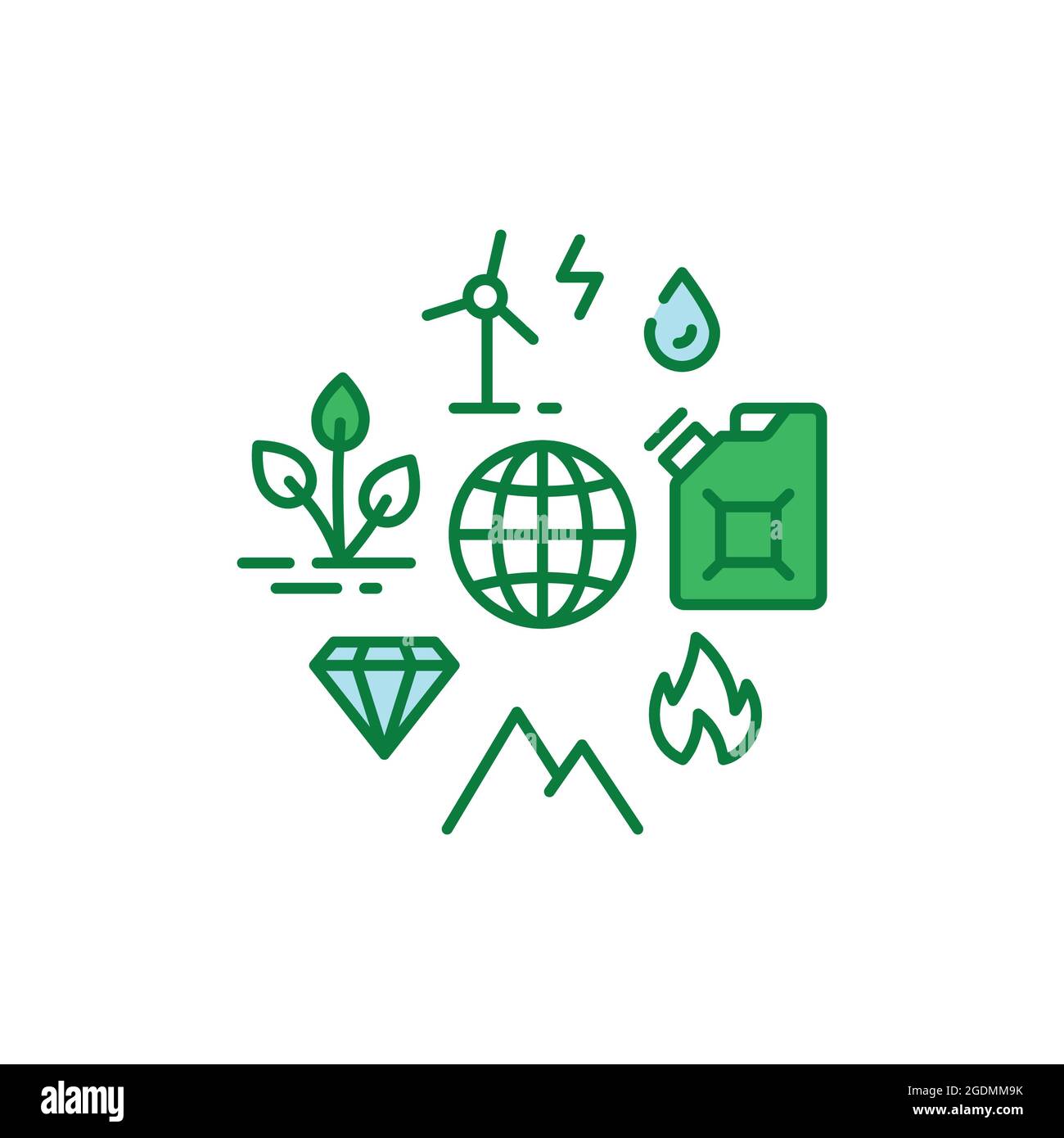 Natural resources color line icon. Sign for web page, app. UI UX GUI ...