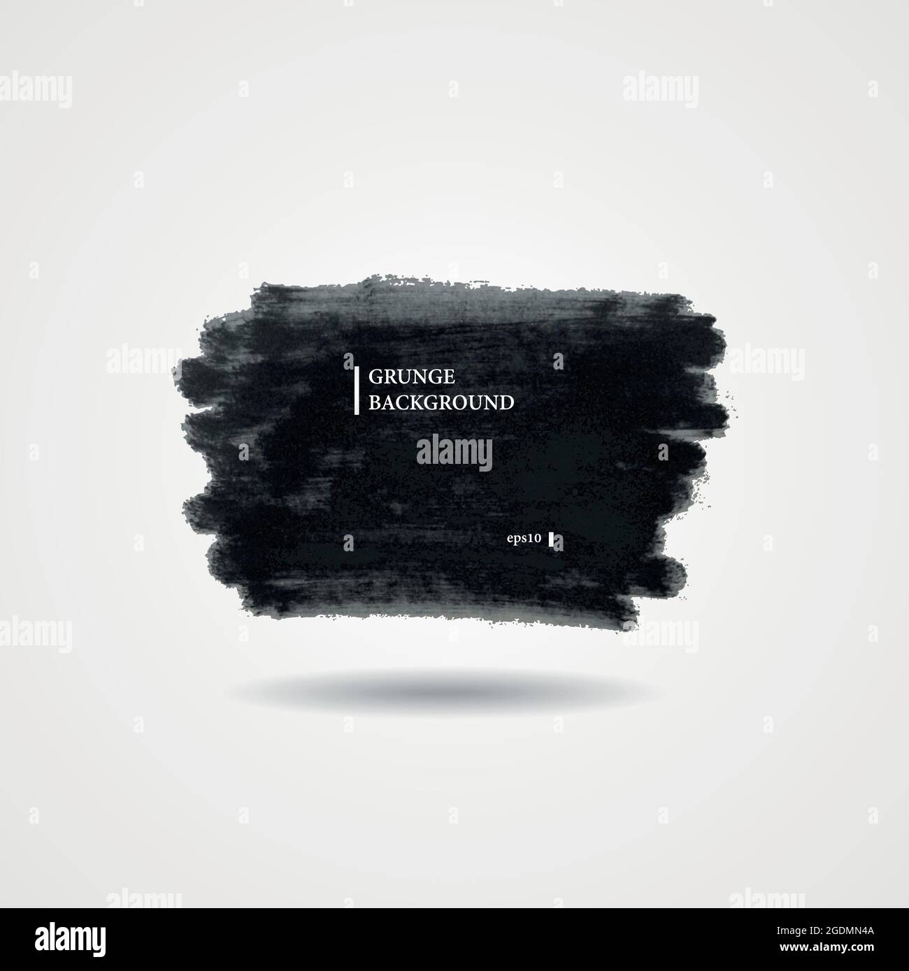 Abstract hand painted black marker. Ink brush grunge stain vector ...