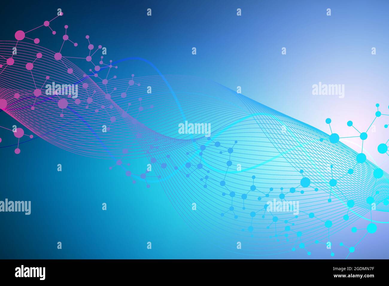 Structure molecule and communication. Dna, atom, neurons. Scientific ...