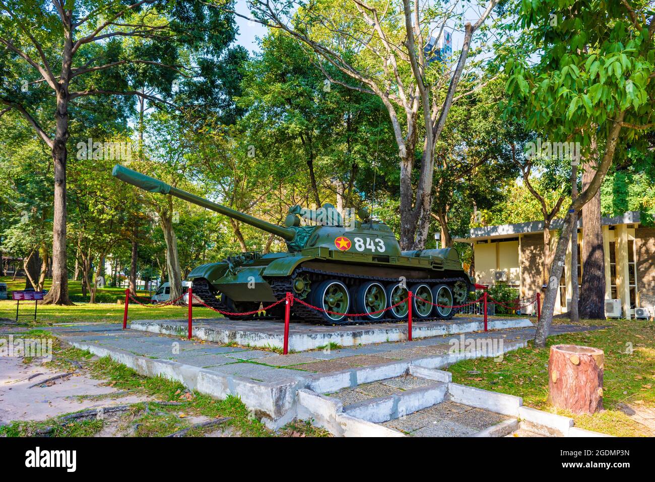Ho Chi Minh City, Vietnam - CIRCA Jan 2020: The tank that crashed the ...