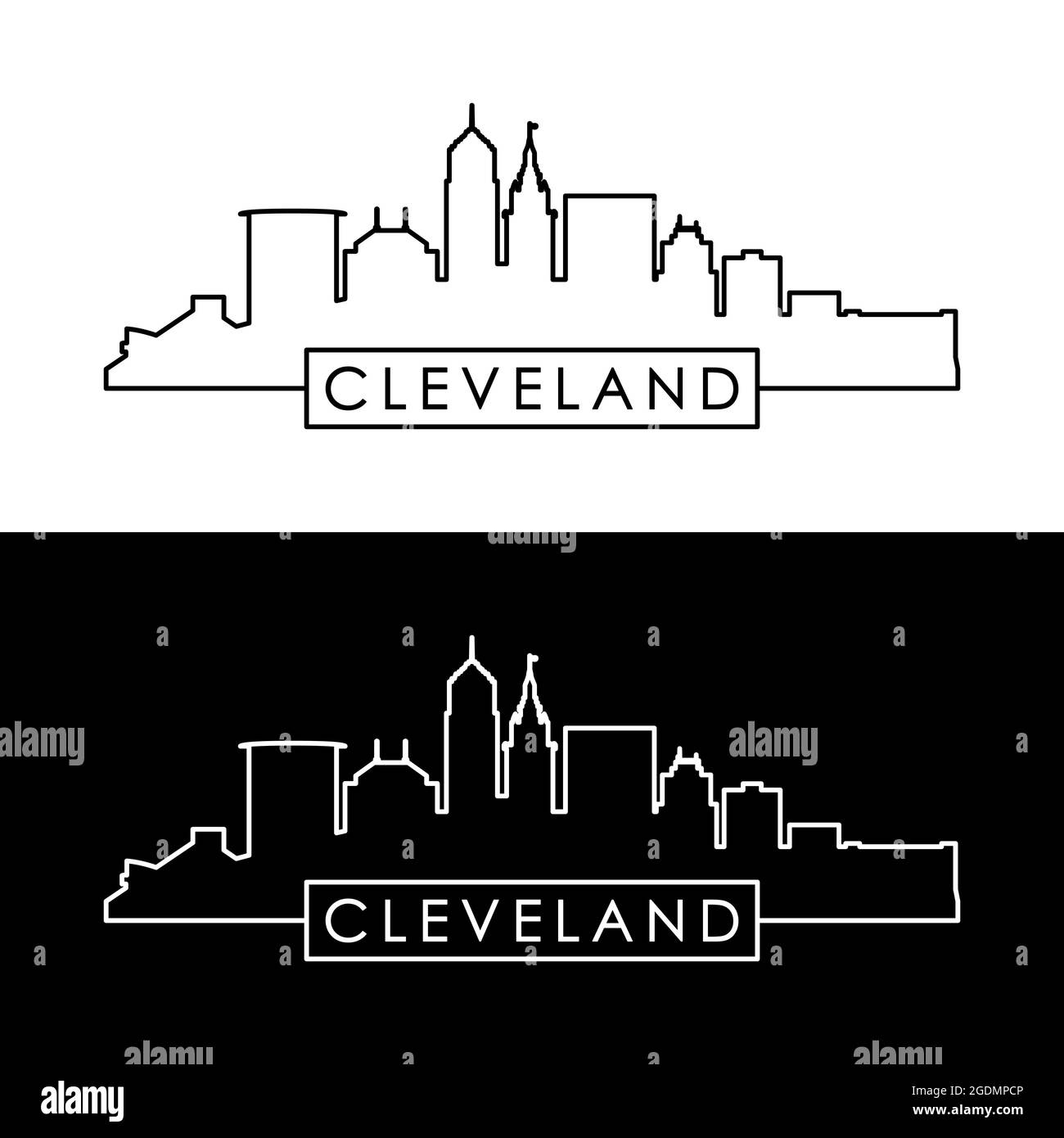 Cleveland skyline Stock Vector Images - Alamy