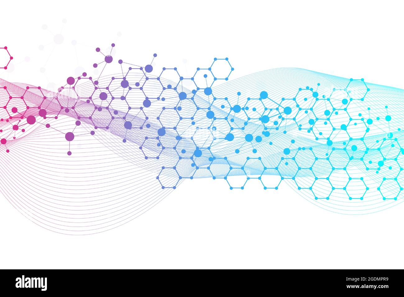 Structure molecule and communication. Dna, atom, neurons. Scientific ...