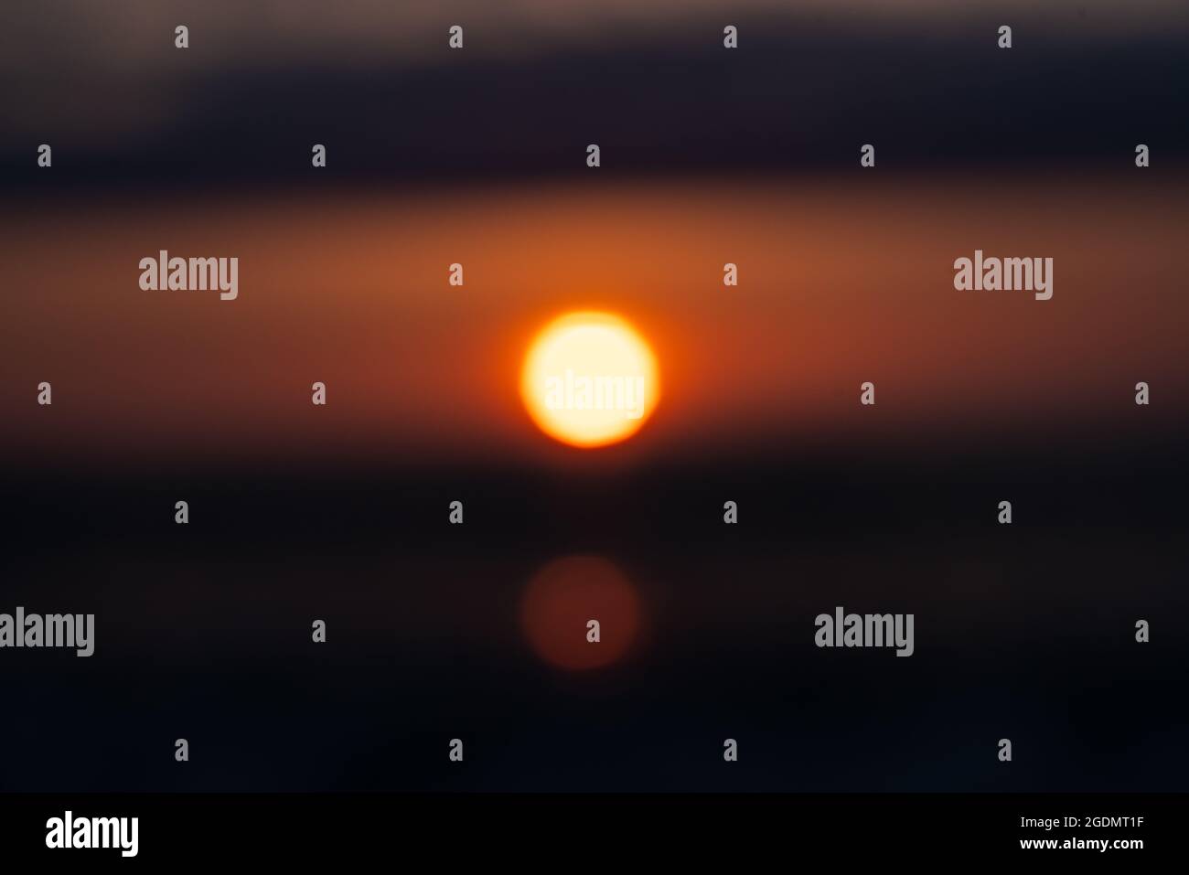 orange sun out of focus Stock Photo - Alamy