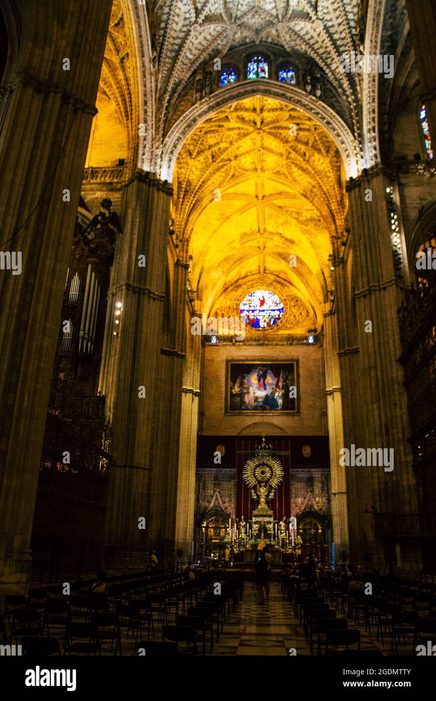Seville Spain August 10, 2021 Inside the Saint Metropolitan and ...