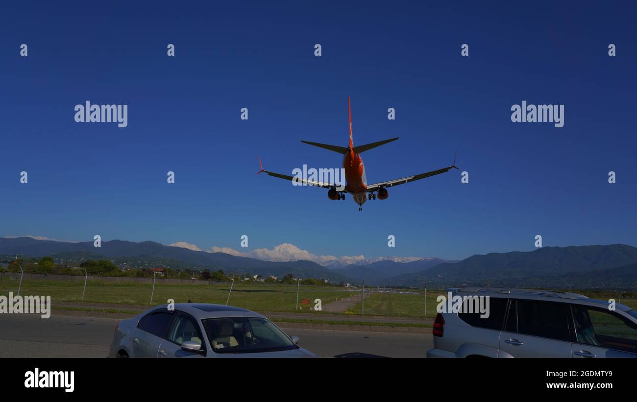 Batumi, Georgia - May 12, 2021: Airplane landing at the airport Stock ...