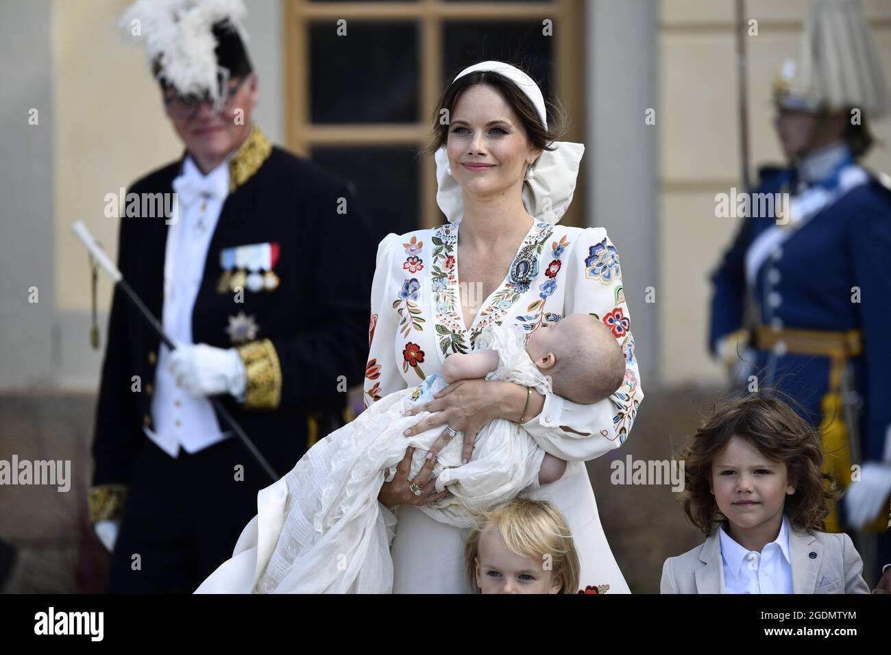 STOCKHOLM 20210814 Princess Sofia holding Prince Julian, Prince Gabriel ...
