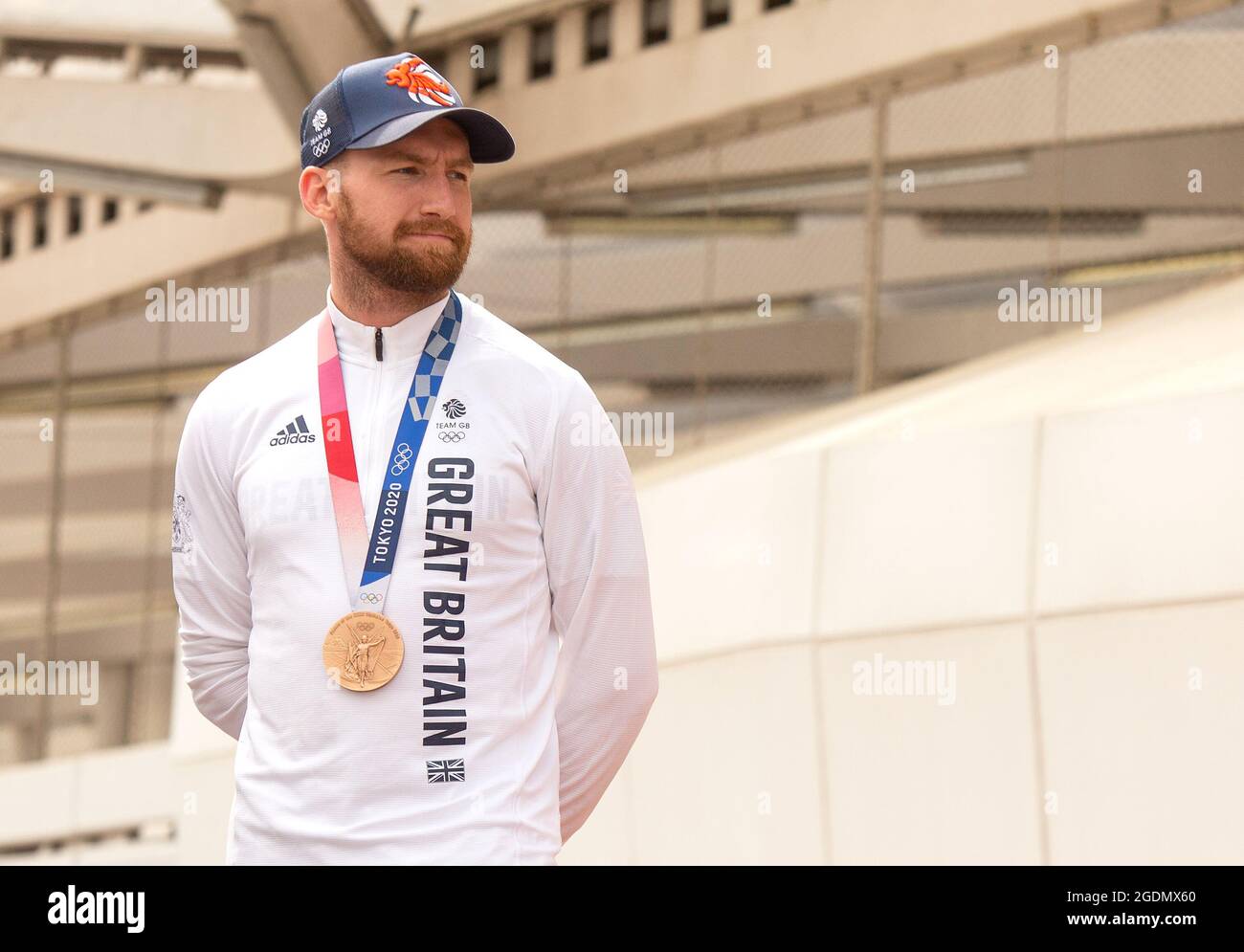 Great Britain's Declan Brooks stands on the stage during the I Am Team ...