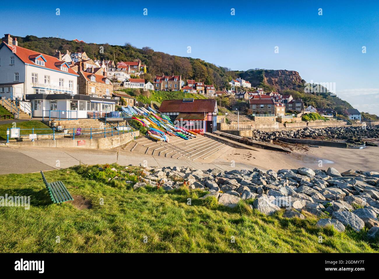 7 May 2021:Runswick Bay, North Yorkshire - Low Tide at Runswick Bay, a ...