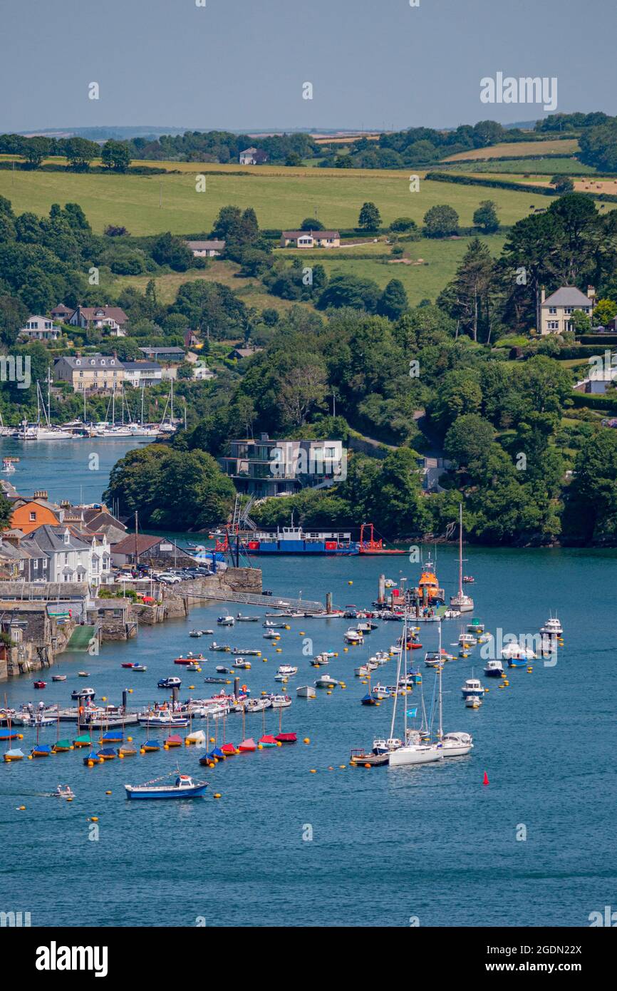 A view looking over Fowey and Fowey Harbour / Estuary / River - Fowey ...