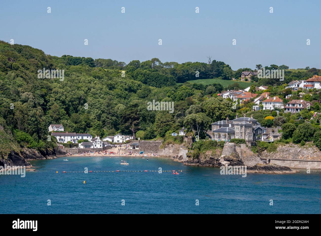 Looking over to Readymoney Cove from Polruan, southern Cornwall, UK ...