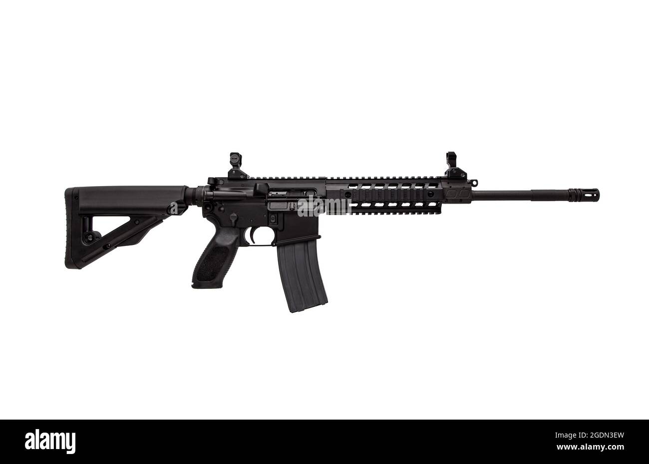 Modern automatic rifle isolated on white. Weapons for police, special ...