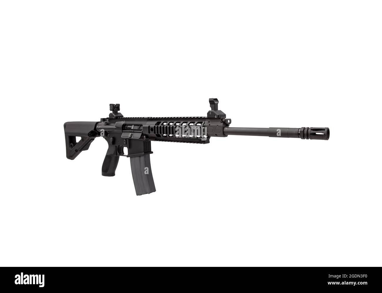 Modern automatic rifle isolated on white. Weapons for police, special ...