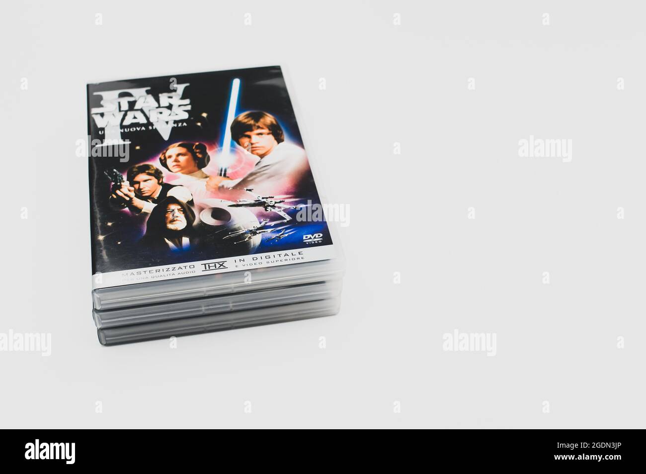 Star wars original trilogy motion picture DVD with space for text Stock ...
