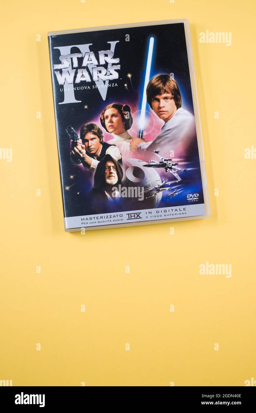 Star wars original trilogy motion picture DVD with space for text Stock ...