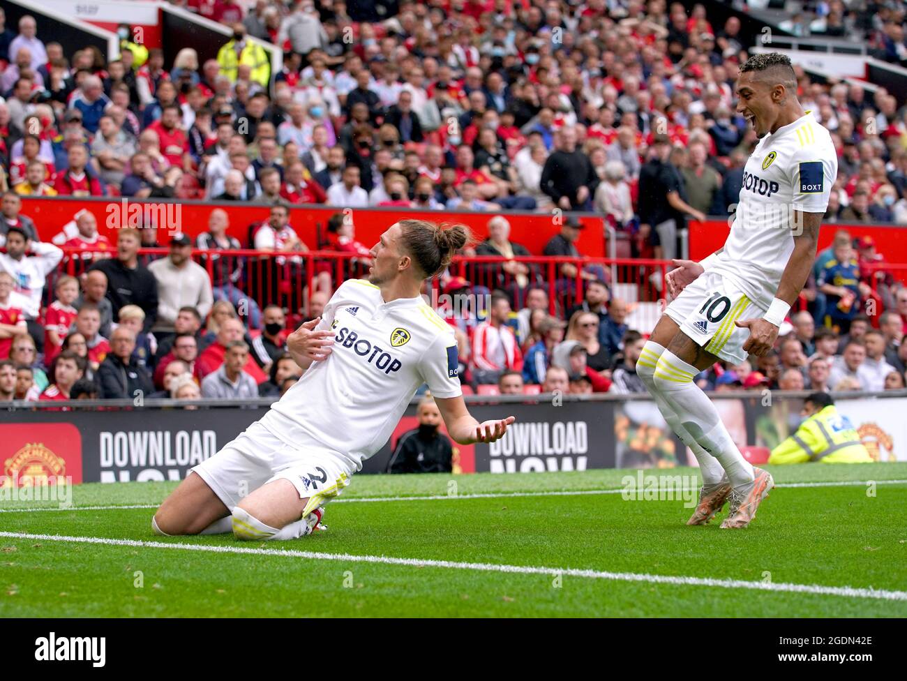 Leeds uniteds luke ayling celebrates scoring hi-res stock photography ...