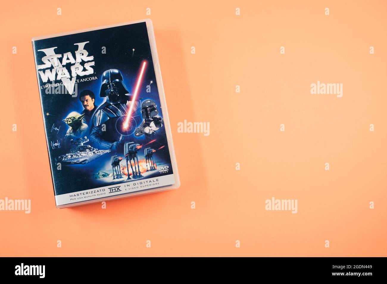 Star wars original trilogy motion picture DVD with space for text Stock ...