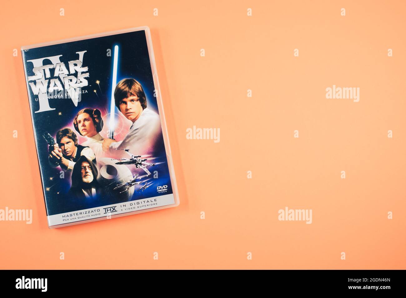 Star wars original trilogy motion picture DVD with space for text Stock ...
