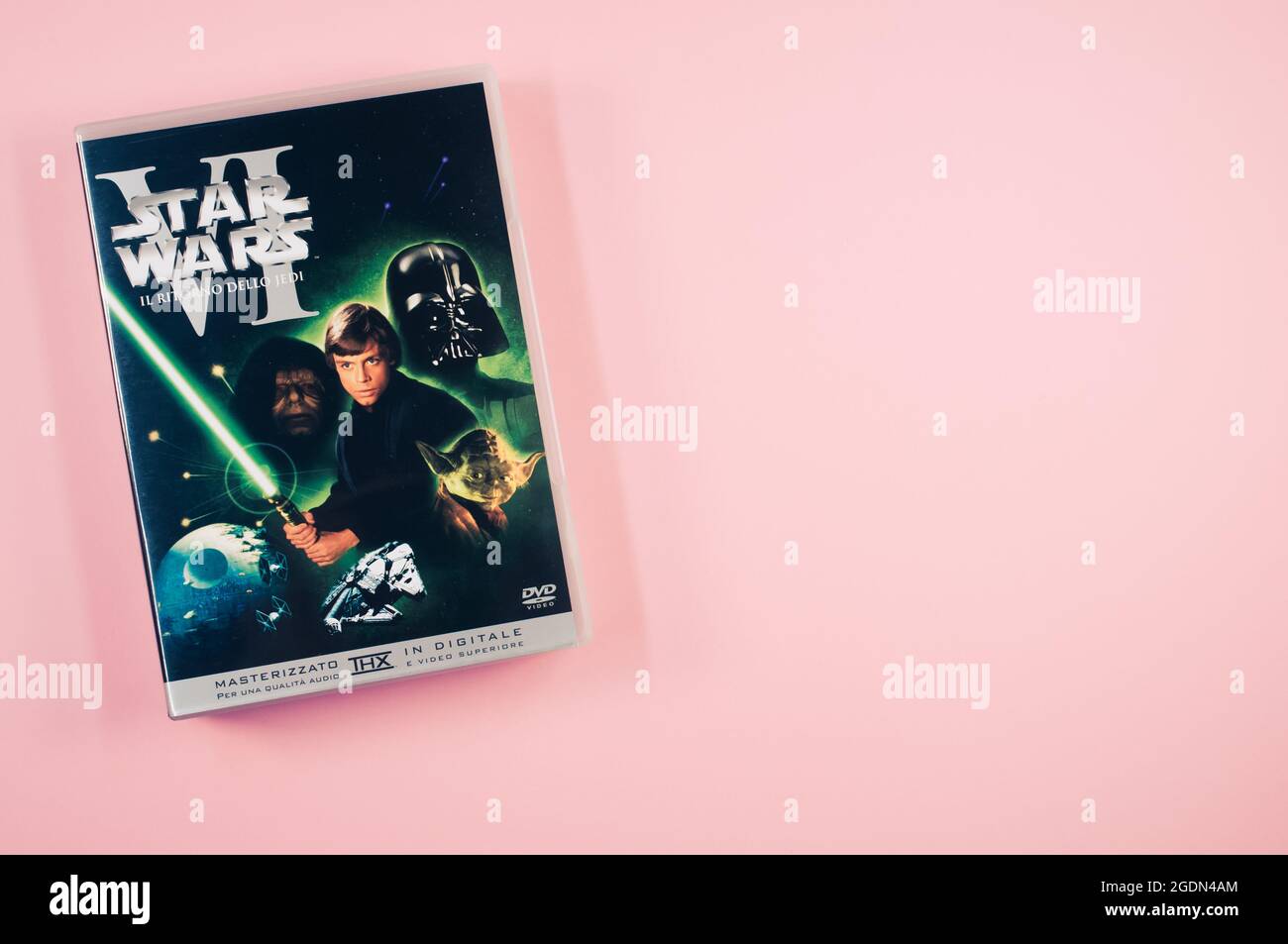 Star wars original trilogy motion picture DVD with space for text Stock ...