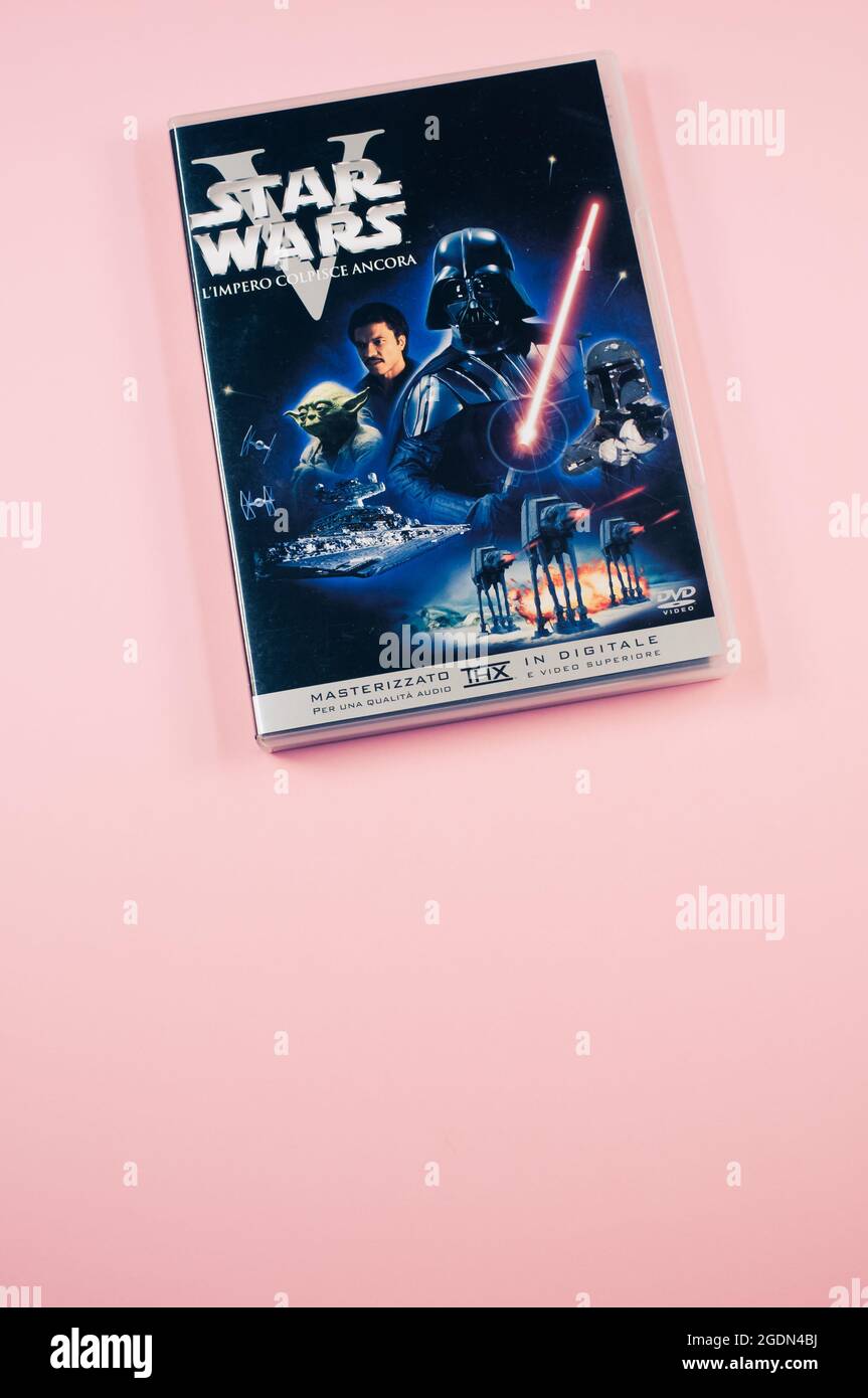 Star wars original trilogy motion picture DVD with space for text Stock ...