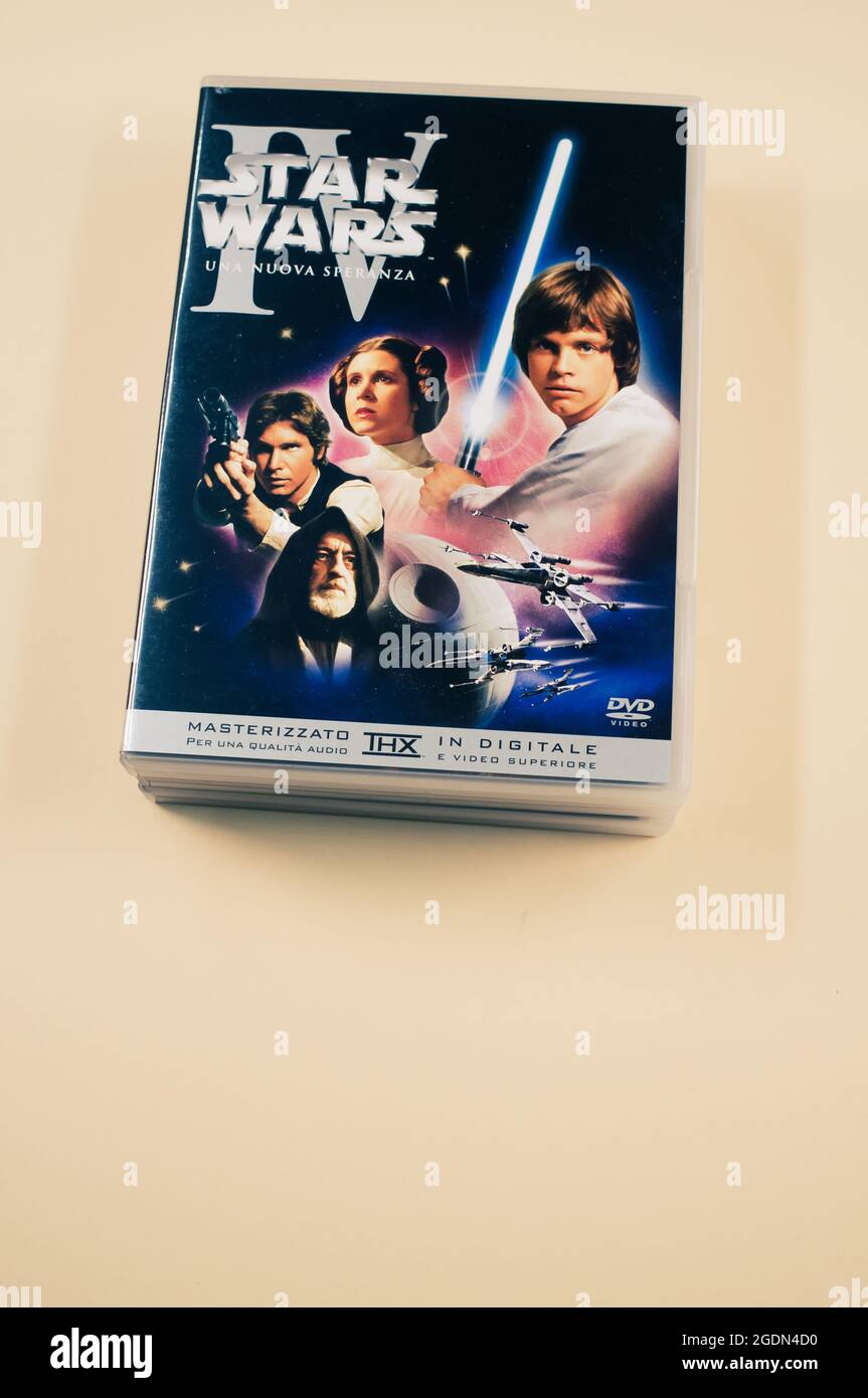 Star wars original trilogy motion picture DVD with space for text Stock ...